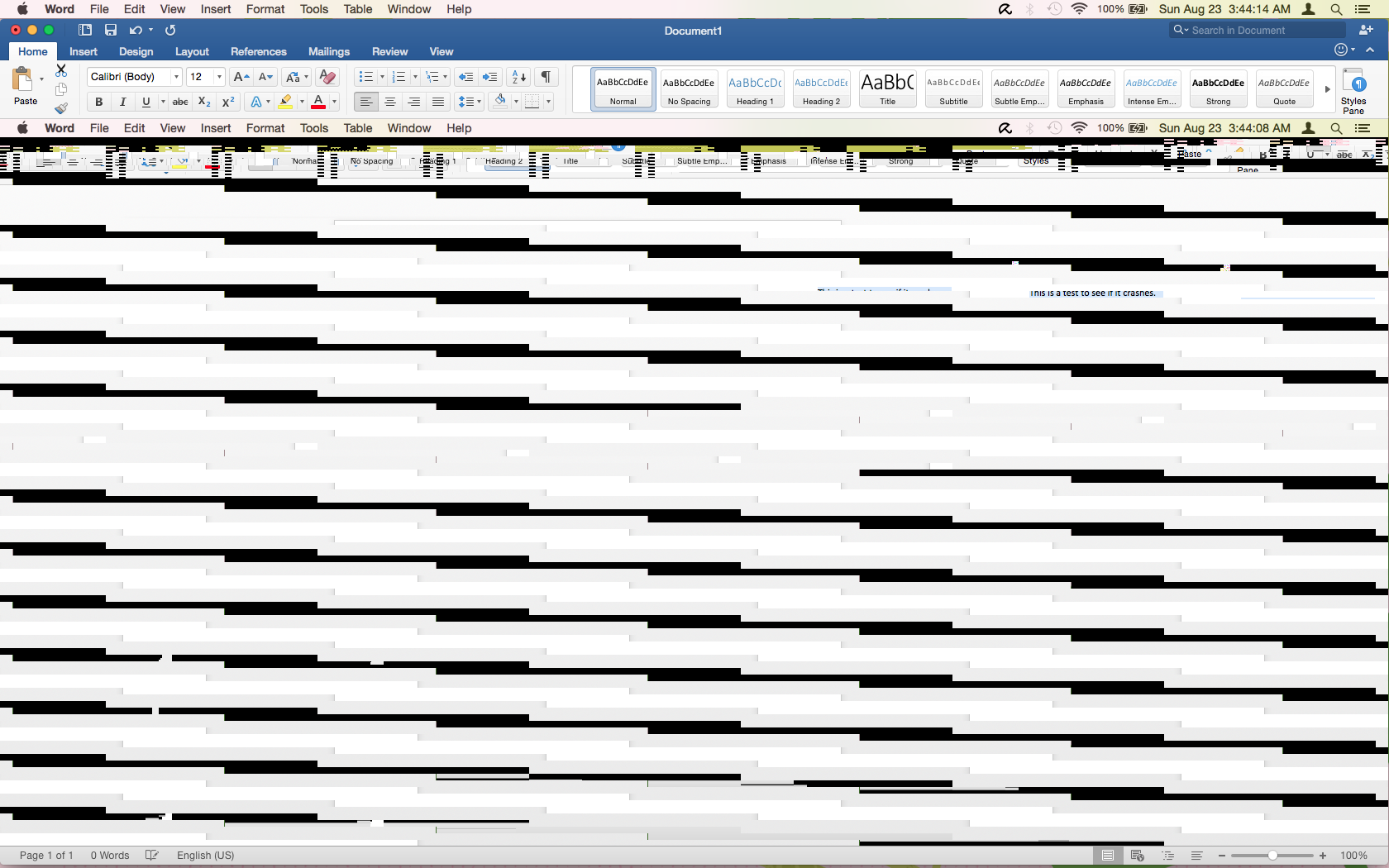 Microsoft Word 2016 "Glitching" - Apple Community