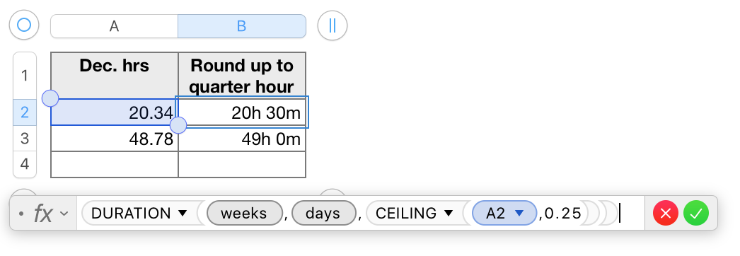 Rounding a duration to nearest 15 minutes. - Apple Community