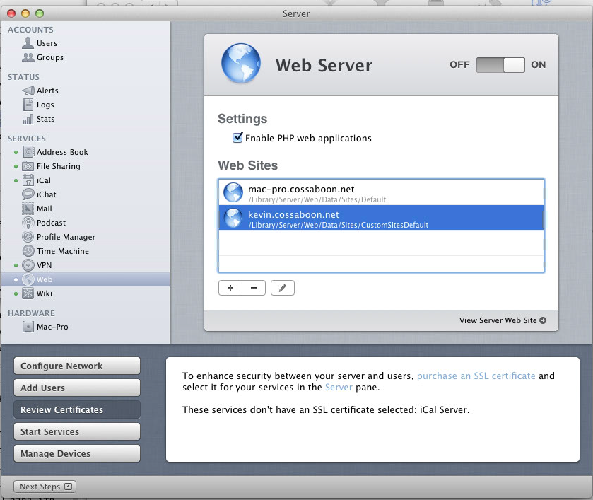 custom web site Lion Server - Apple Community