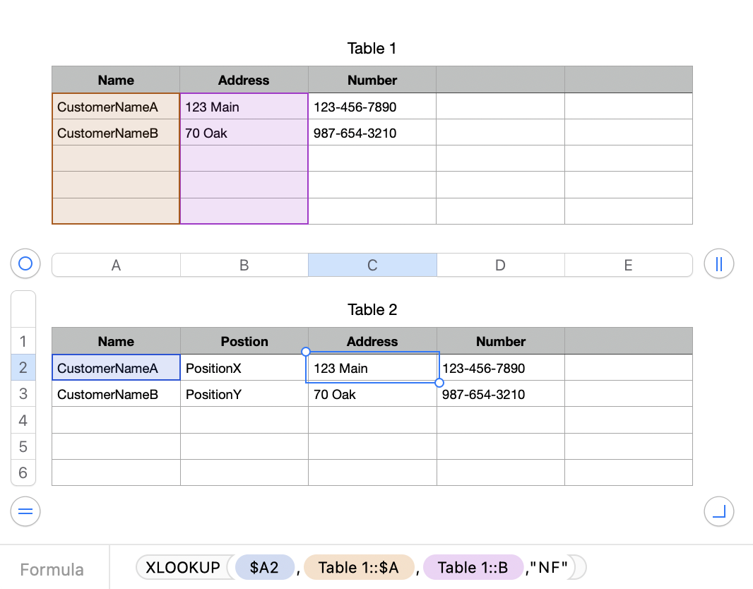 extract data from on table based on the v… - Apple Community