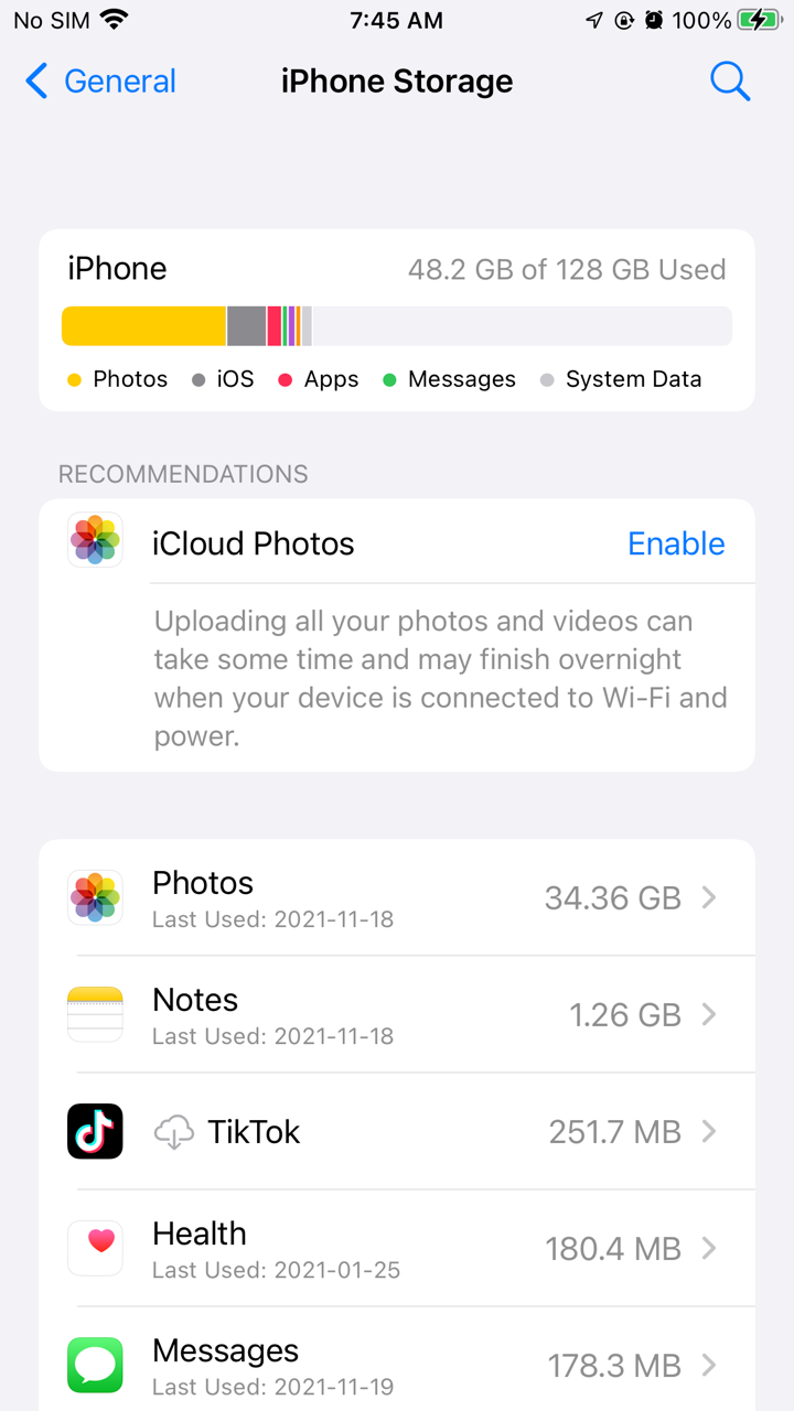 Size of iPhone backup in iTunes - Apple Community