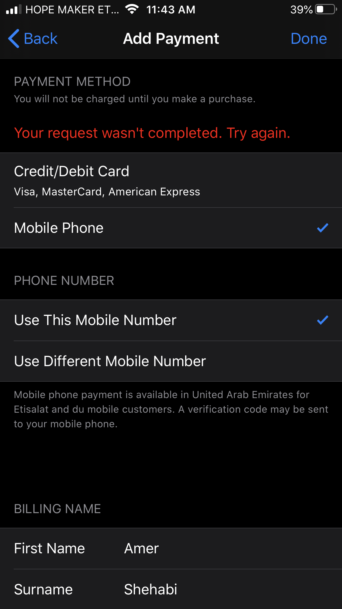 Payment method - Apple Community