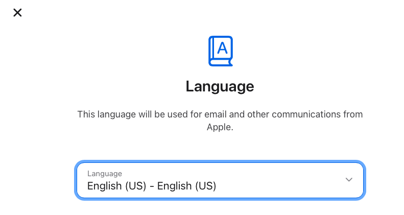 Where is the language settings for icloud… - Apple Community