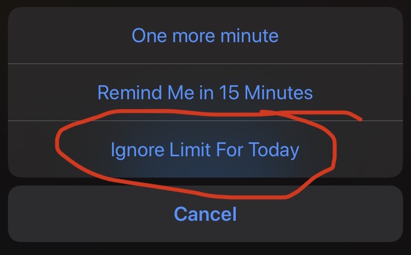 How can I remove the “ignore time limit f… - Apple Community