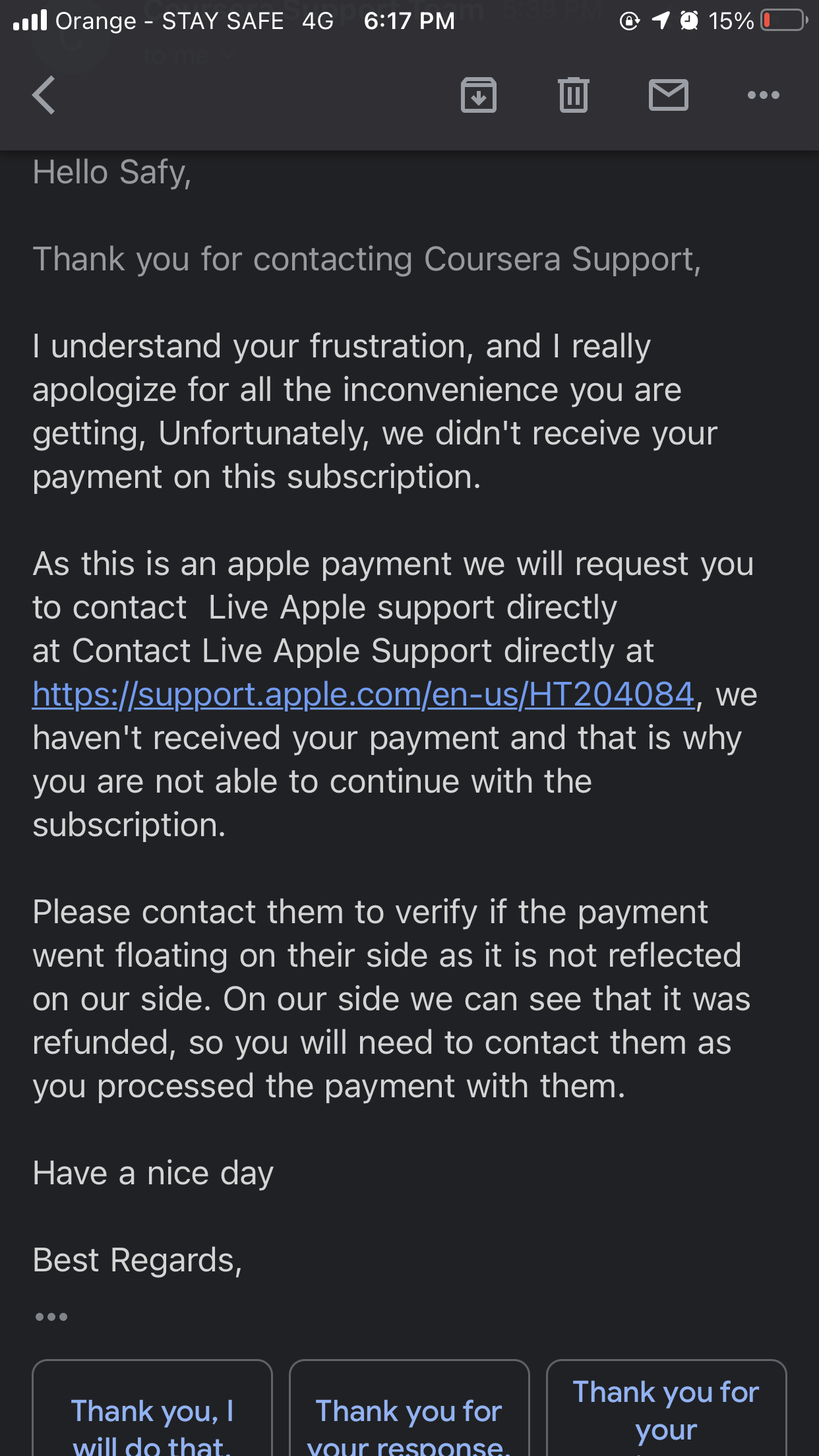 I already paid for Coursera subscription … - Apple Community