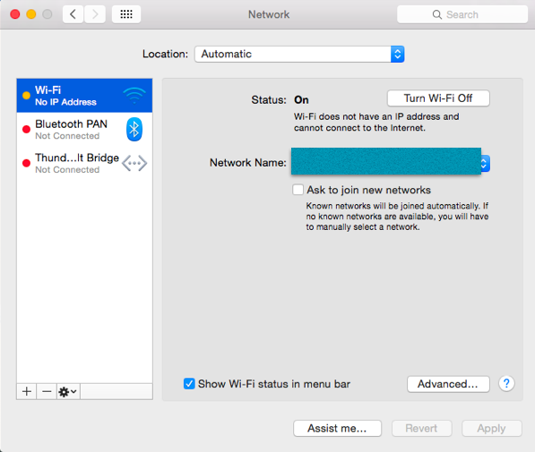 Wifi saying no IP adress - Apple Community