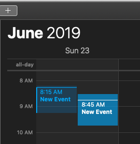 calendar macOS simultaneous events - Apple Community