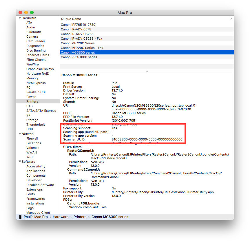 No SCAN button shows on printer driver wi… - Apple Community
