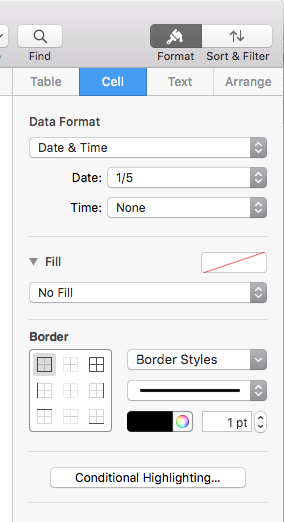 how do i format the entry date in "number… - Apple Community