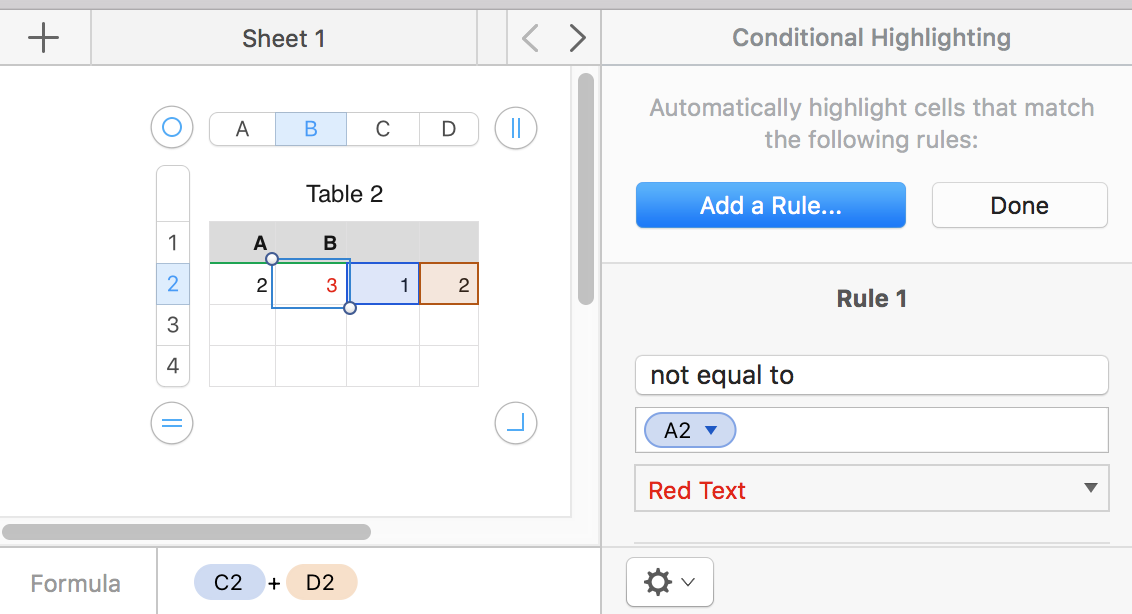 Numbers: Conditional Formatting - Apple Community