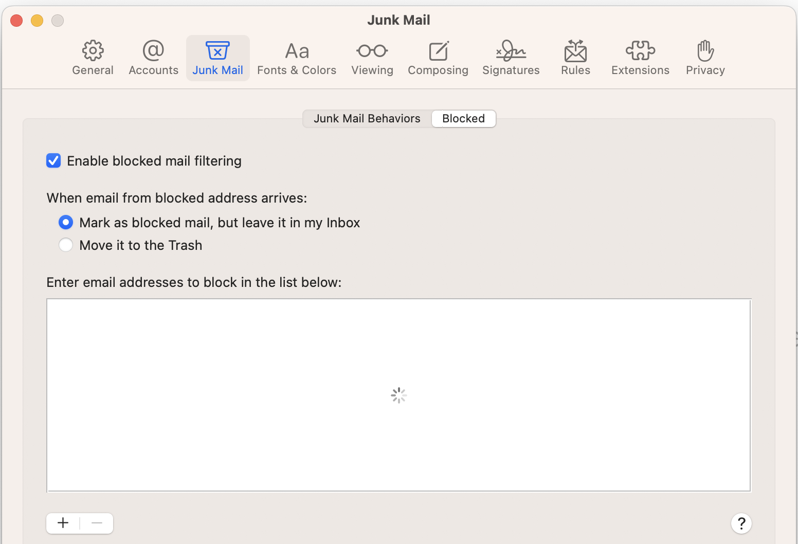 Problem with Mail and blocked emails dele… - Apple Community