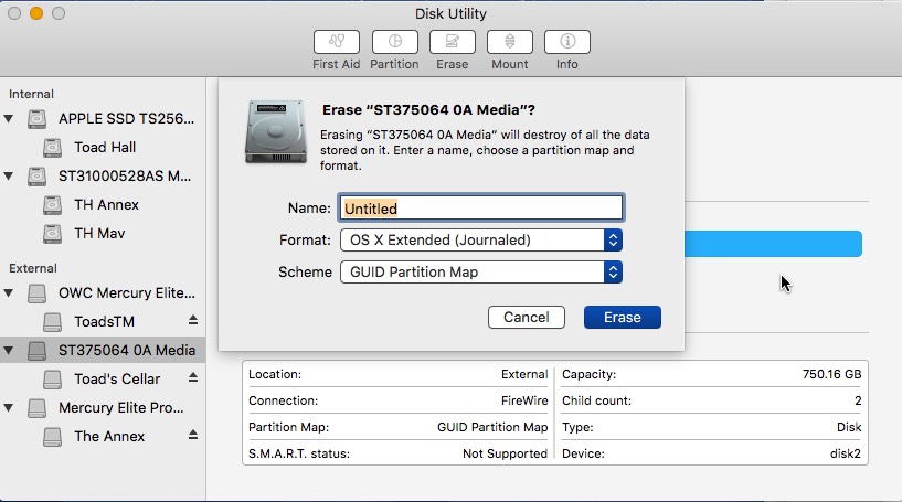 how to format external HD with El Capitan - Apple Community
