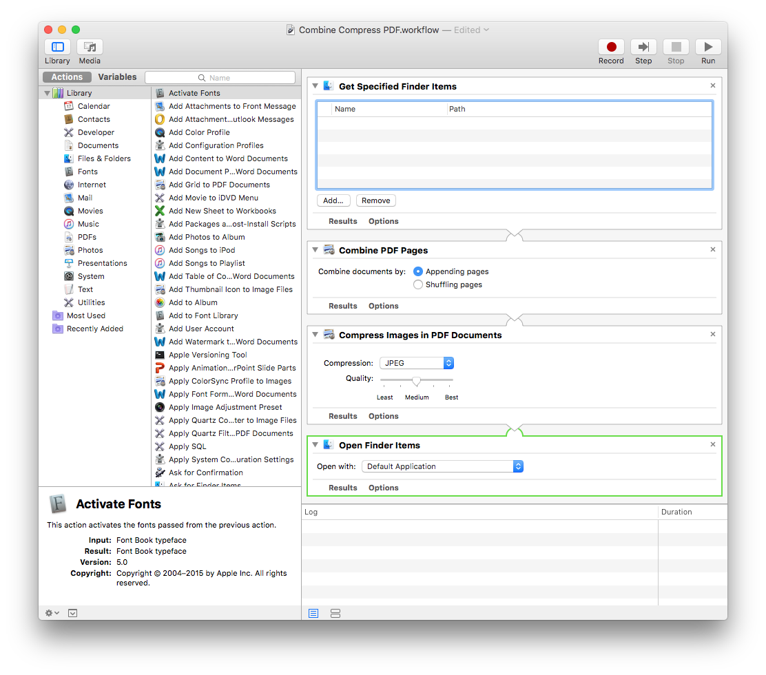 Automator Question - Apple Community