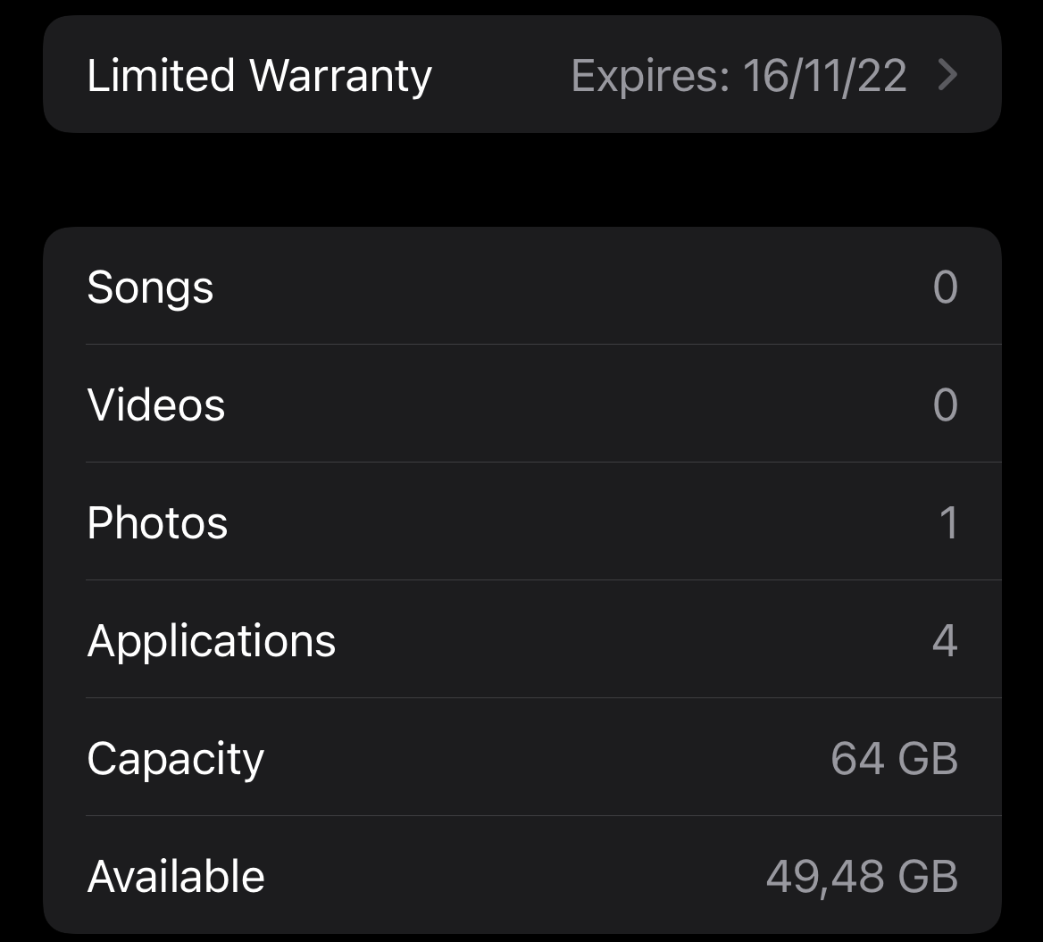 iPhone Limited Warranty shown on the firs… - Apple Community
