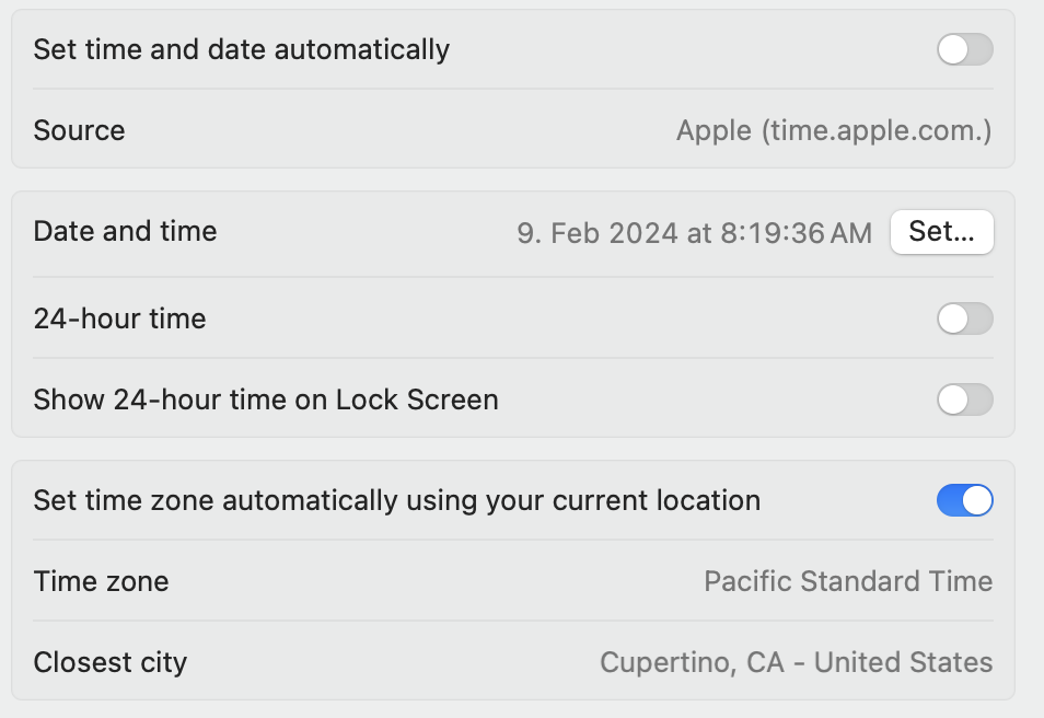 How to set Time Zone automatically on Mac… - Apple Community
