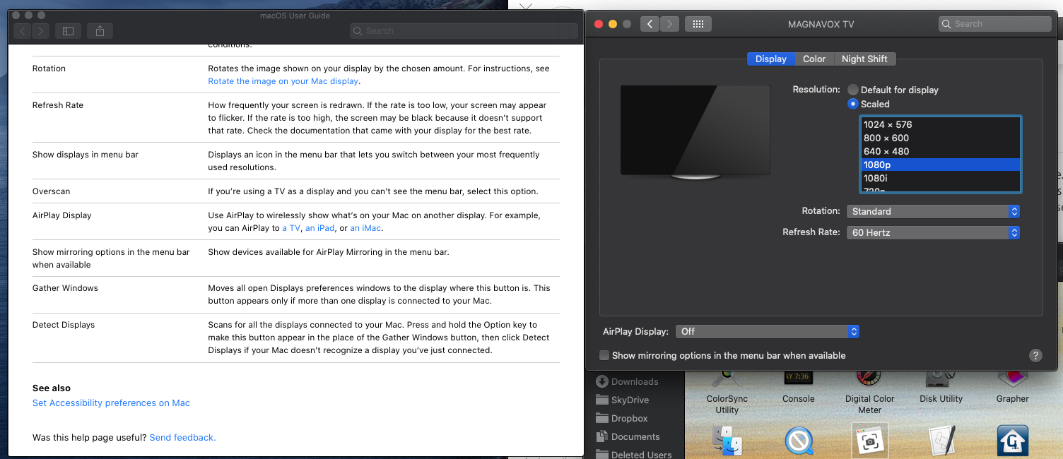External Monitor Resolution Options - Apple Community