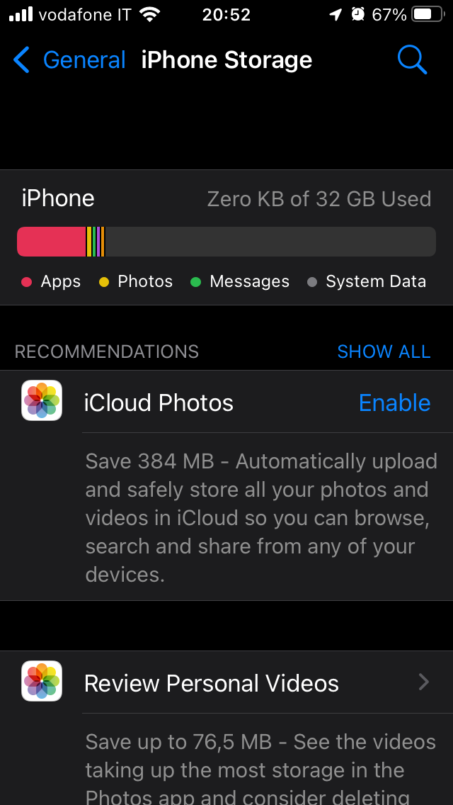 iphone storage - Apple Community