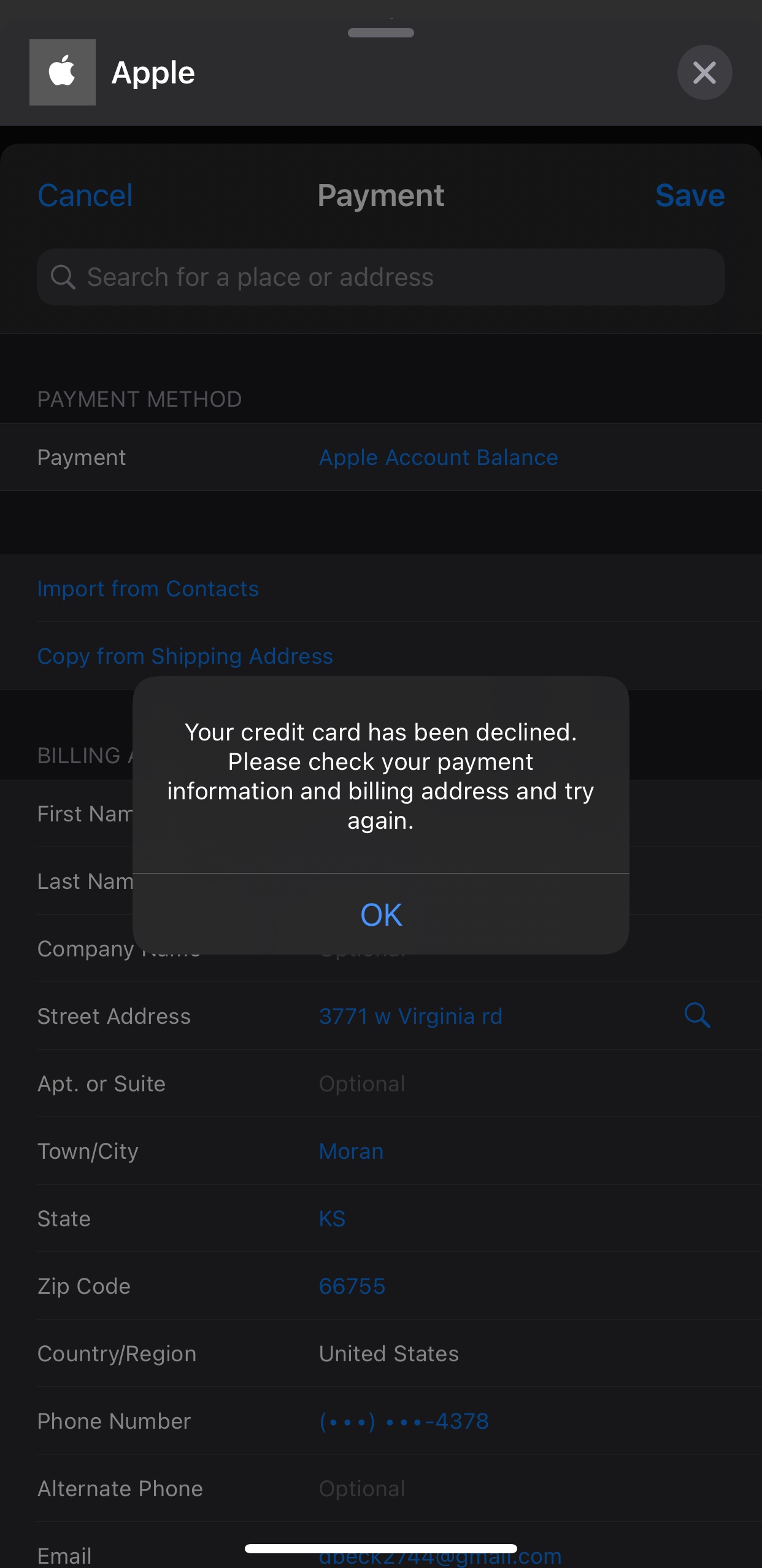 Apple account balance. - Apple Community