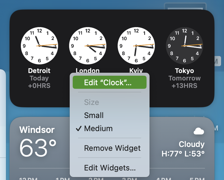 Widget "World Clock" displays with wrong … - Apple Community