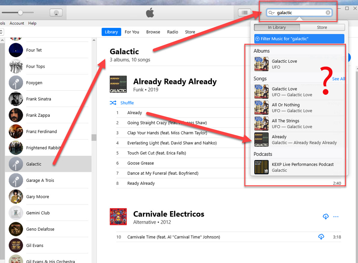 iTunes Search Results not consistent - Apple Community