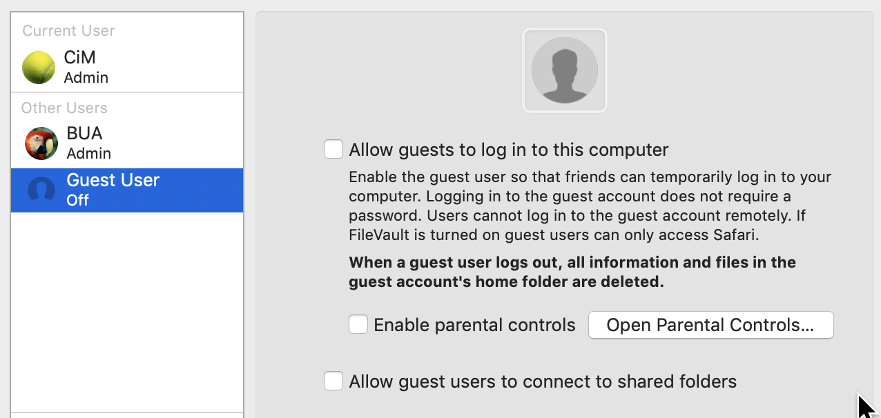 Mojave - Remove Guest account from login … - Apple Community