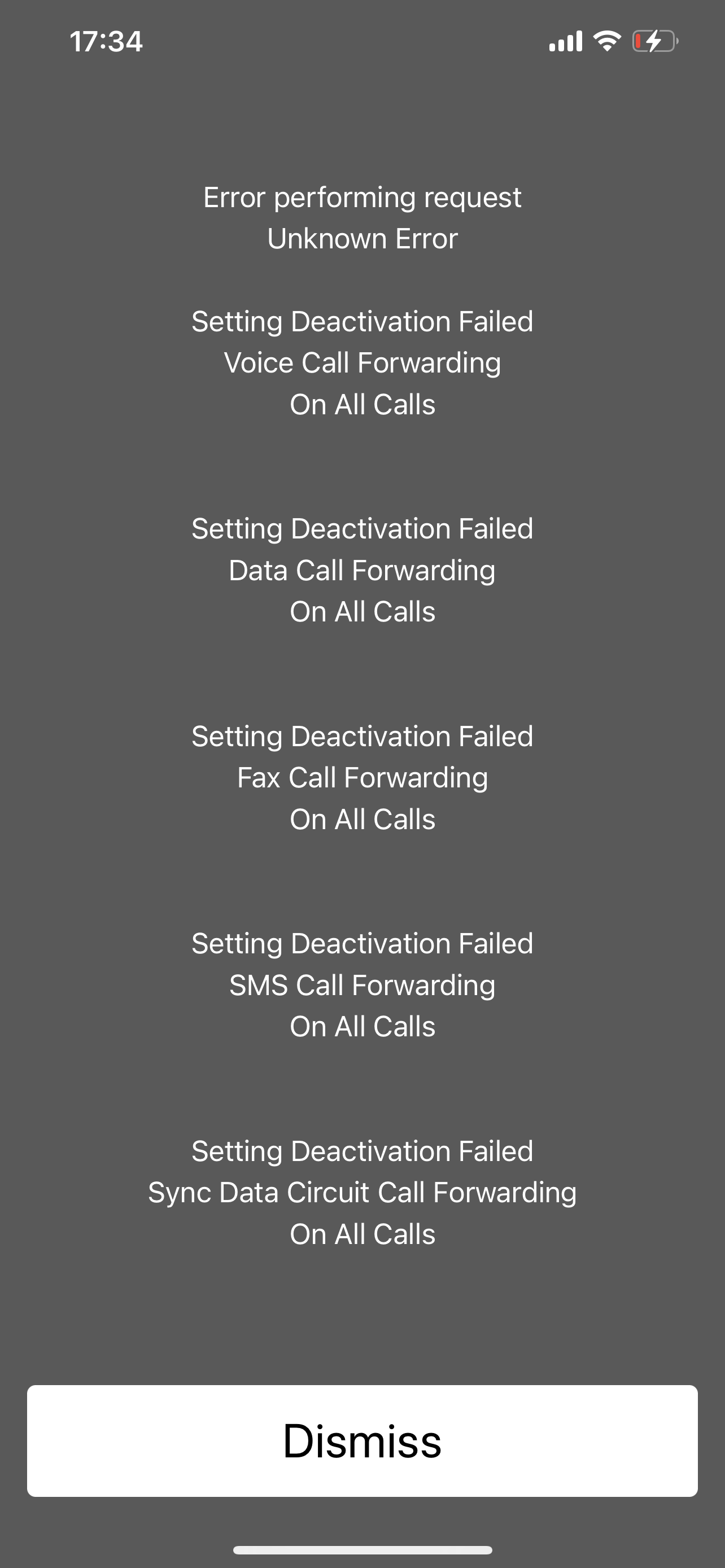 iPhone setting deactivation failed - Apple Community