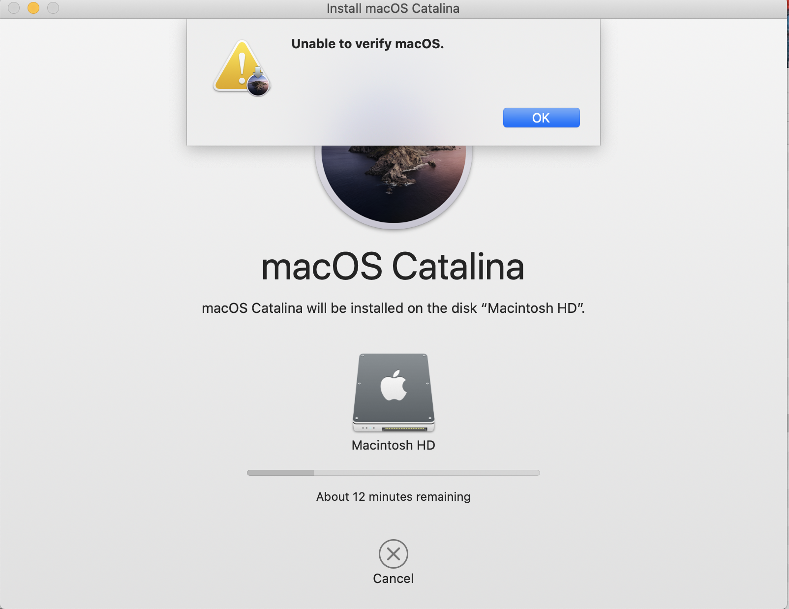 Can't update "unable to verify mac os" me… - Apple Community
