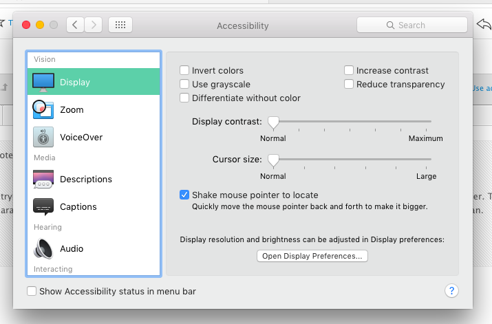why does the cursor get bigger as the cur… - Apple Community