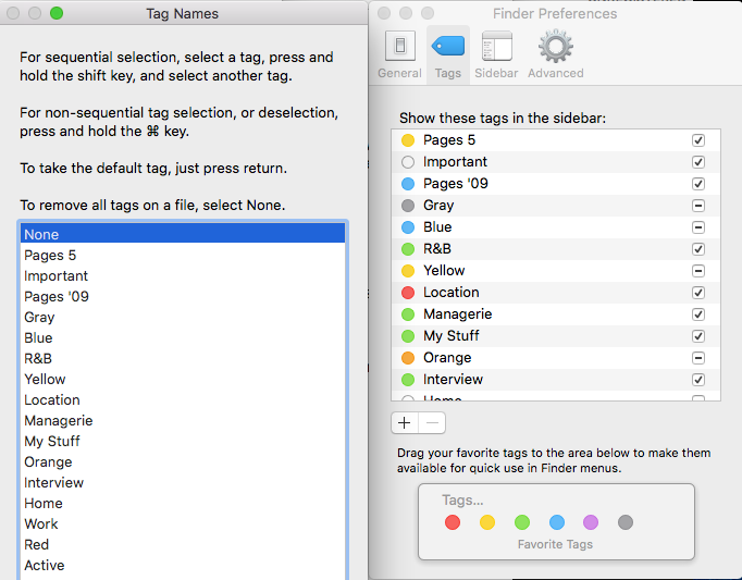 Own finder tags as script for automator. - Apple Community