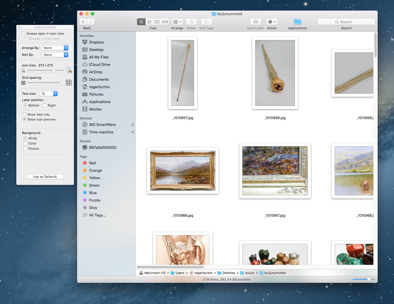Icon view change number of columns - Apple Community