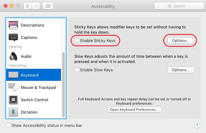 How to disable keystick feature through t… - Apple Community