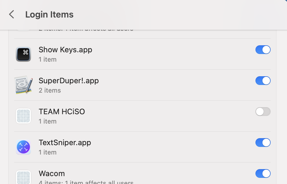 TEAM HCiSO has added items that can run i… - Apple Community