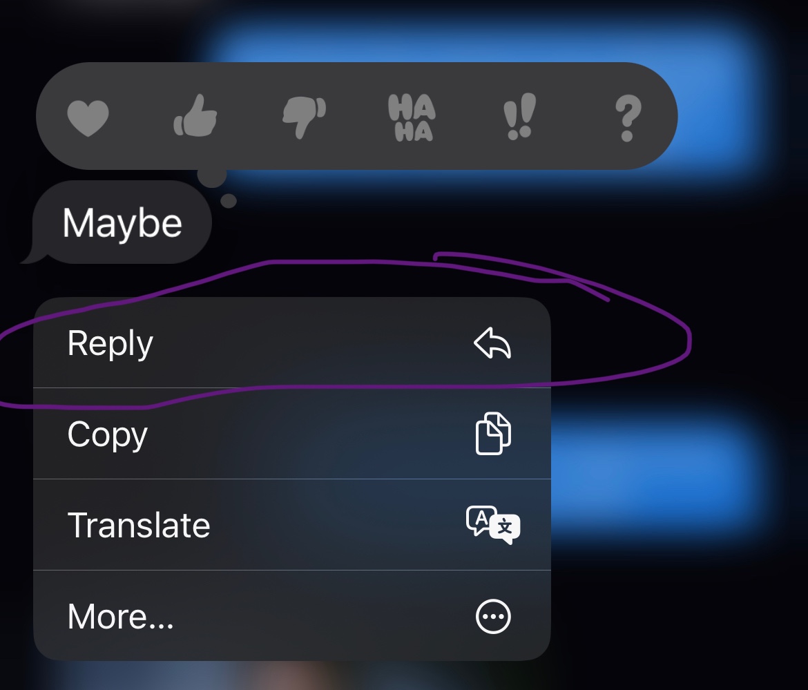 iMessage Reply ios16 - Apple Community