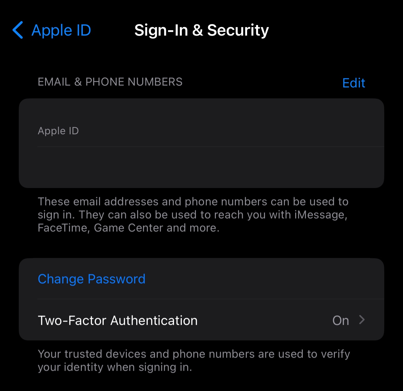 Apple ID not showing up in security and s… - Apple Community