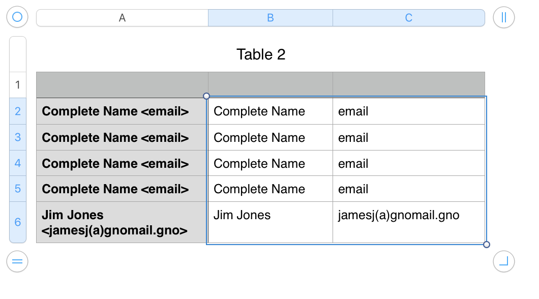 paste names and emails in different colum… - Apple Community