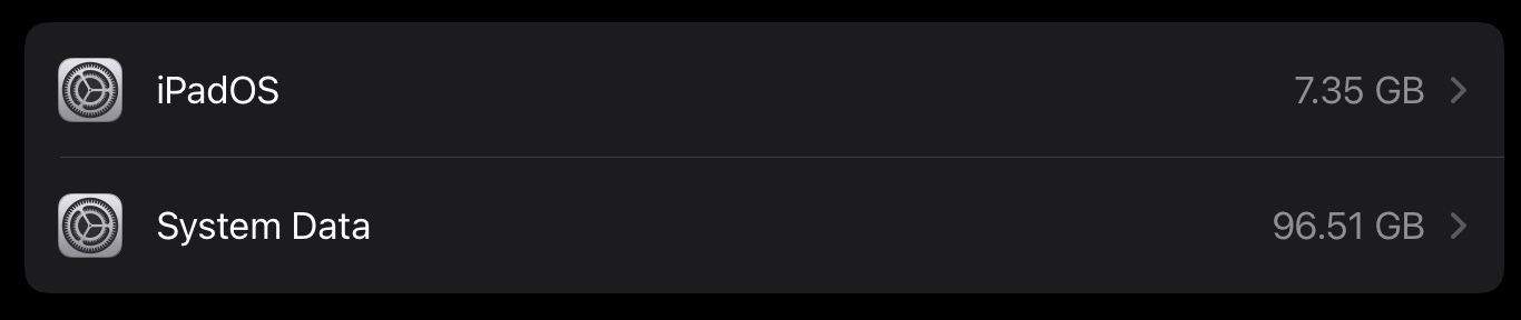 iPad “System Data” is 96 GB - Apple Community