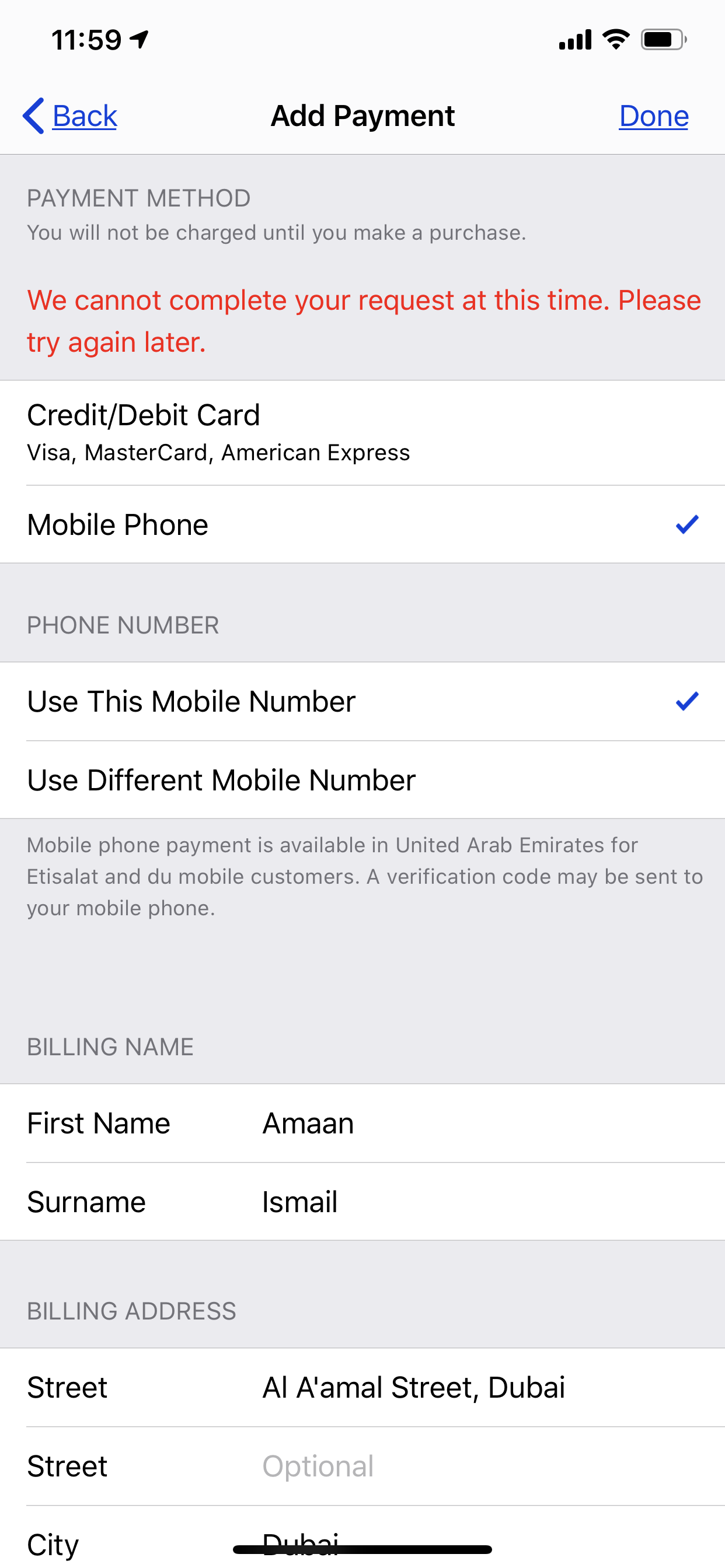 Billing and payment method - Apple Community