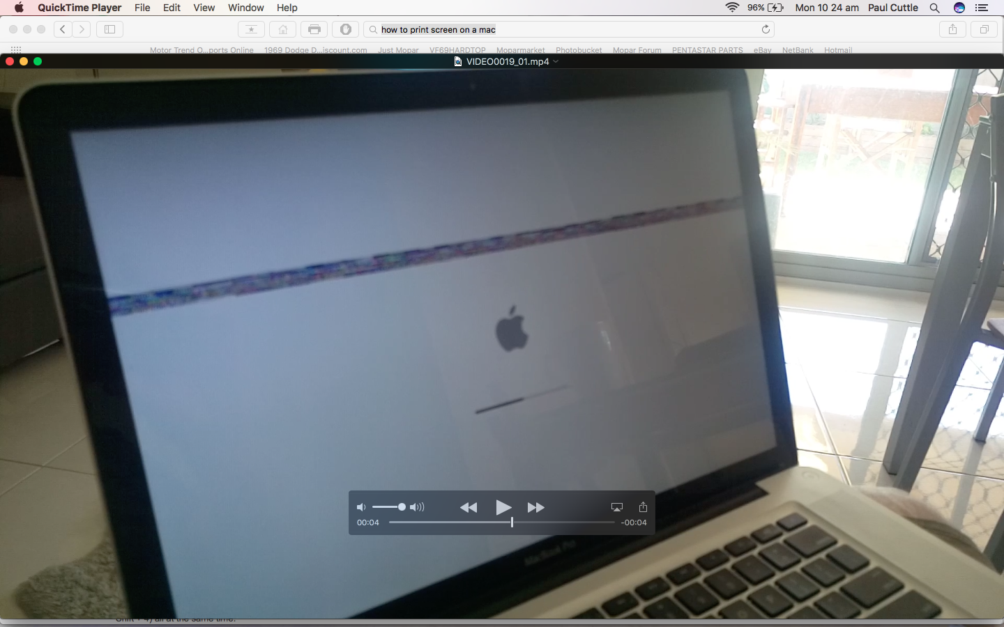 Multi coloured band across screen during … - Apple Community