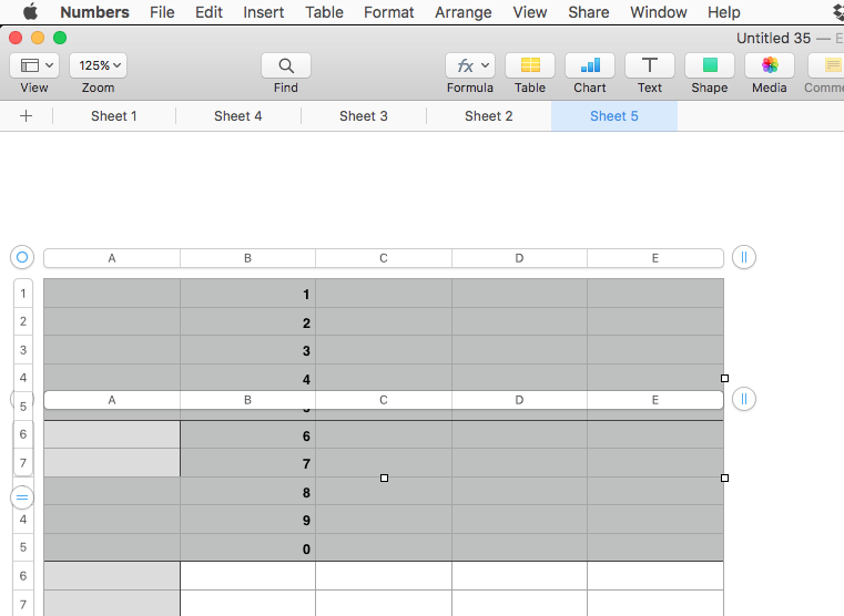 how do you freeze more than 5 columns in … - Apple Community