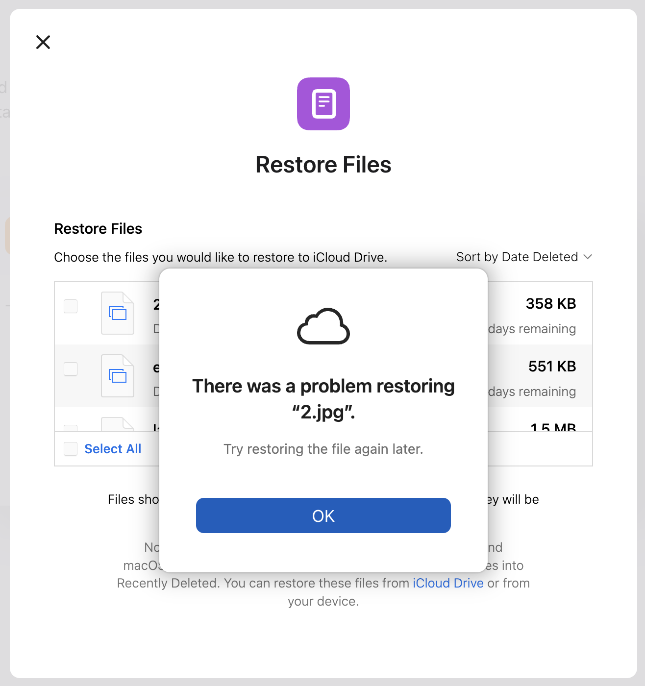 How to recover files from iCloud - Apple Community