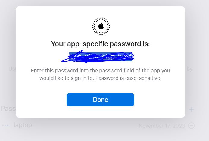 app specific password - Apple Community