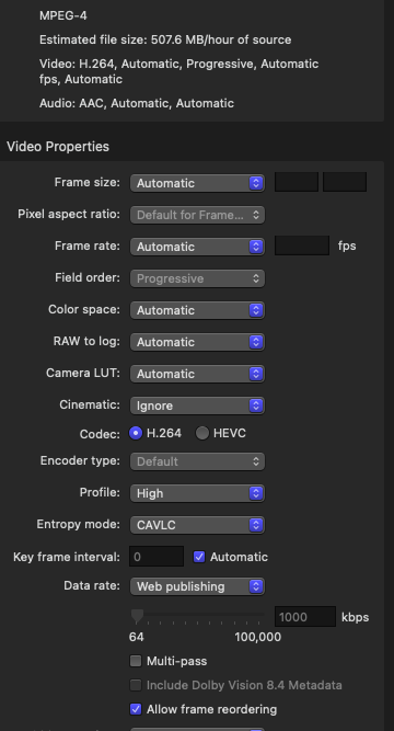 Creating a 720p mp4 h.264 aac file with b… - Apple Community