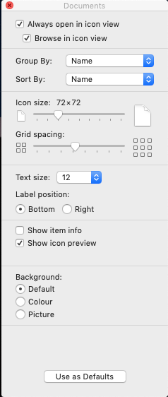Set View Option Defaults for Icon Size an… - Apple Community