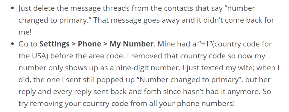 Number Changed to Primary on iPhone - Apple Community