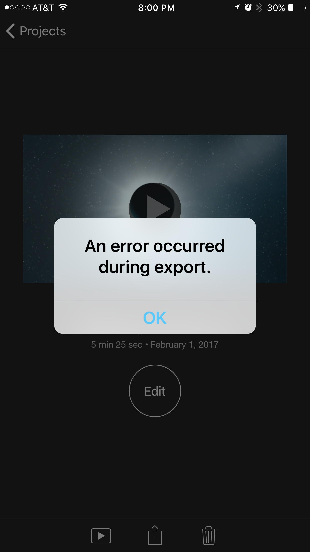 "An error occurred during export" - Apple Community