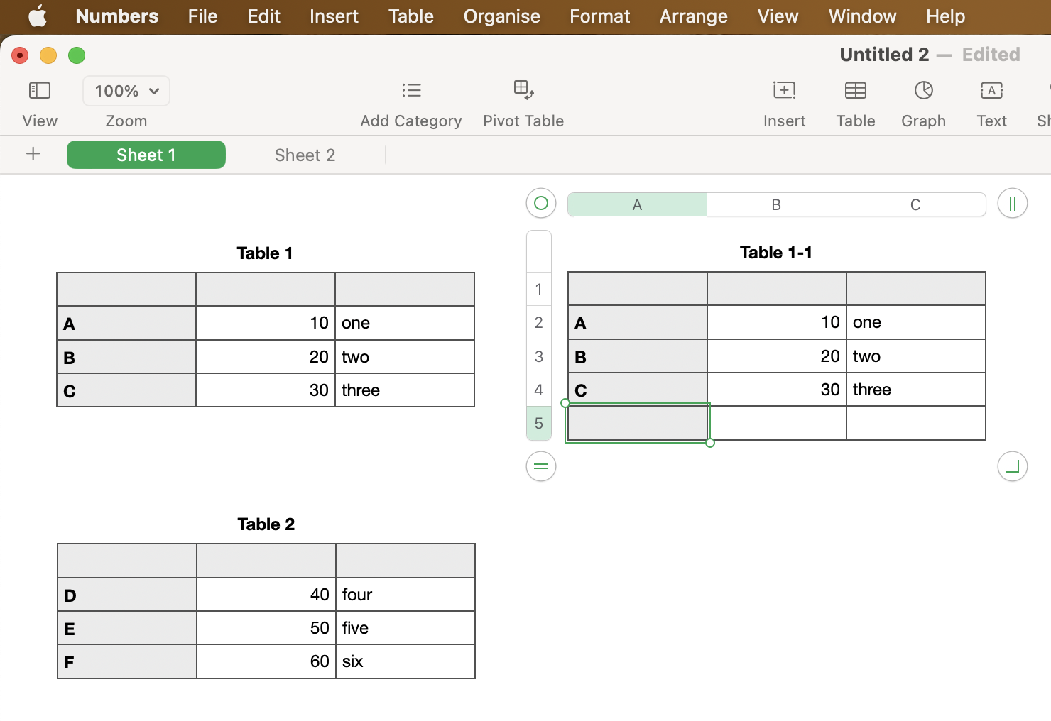 Combining Tables in Numbers - Apple Community