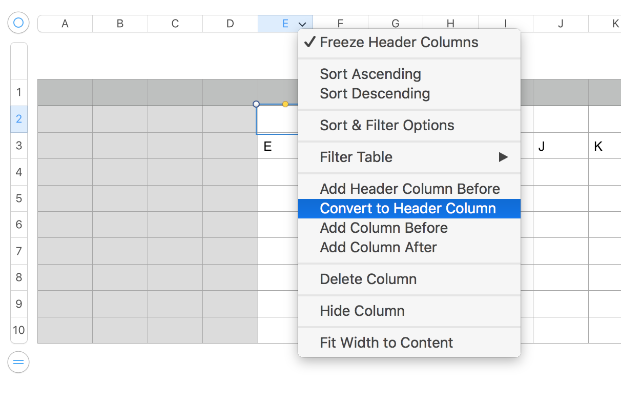 Numbers - freezing multiple columns - Apple Community