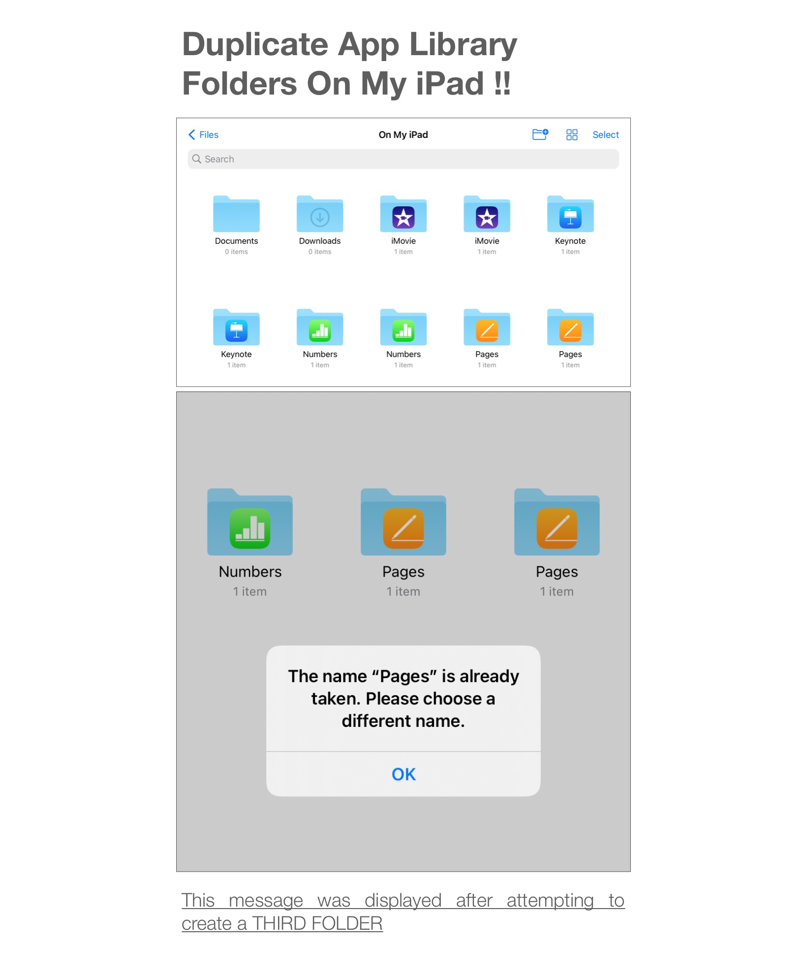 Duplicate App Library folders on my iPad ! - Apple Community