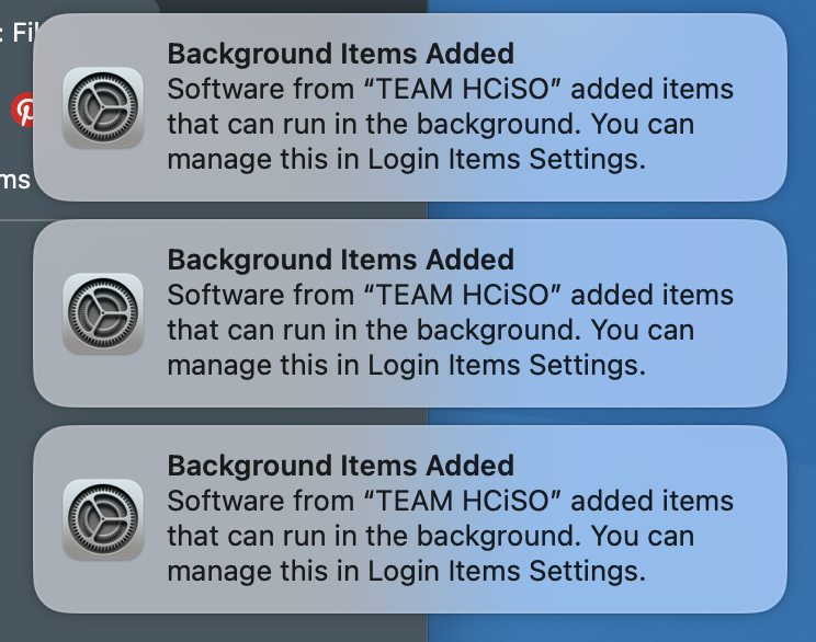 TEAM HCiSO has added items that can run i… - Apple Community