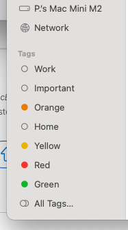Colors in tag menu not displaying - Apple Community